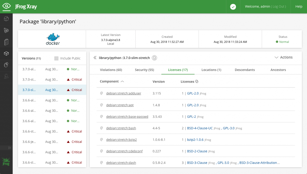 JFrog Xray Provides Docker Image Security Scanning and Protection